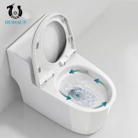 China HAS One Piece Ceramic Toilet 740x380x730mm Dual Flush Vortex S Trap Floor Mounted for sale