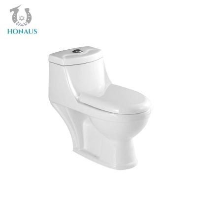China Ceramic One Piece Toilet Bowl 250mm S-Trap Floor Mounted Dual Flush Sanitary Ware for sale
