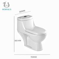 China Ceramic One Piece Toilet Bowl 250mm S-Trap Floor Mounted Dual Flush Sanitary Ware for sale