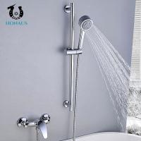 China All Copper Exposed Shower Set with Ceramic Disc Valve Hot Cold Mixer 1.5m Hose for sale