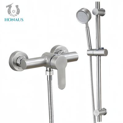 China Stainless Steel Shower Set 900-1100mm Modern Rainfall Spray Head Dual Control Valve for sale