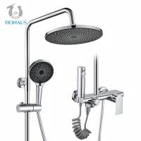 China Luxury Stainless Steel Rainfall Shower Head Set Concealed Shower Bath Set for sale