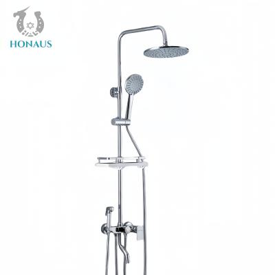 China Modern Bathroom Shower Head Set Copper Mixing Valve Hotel Grade Pressure Boost for sale