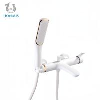 China Triple Function Copper Shower Faucet Wall Mounted Exposed 110x235x75mm Hotel Bathroom for sale