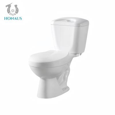 China Elongated Ceramic Two Piece Toilet Bowl Floor Mounted S P Trap 300mm for sale