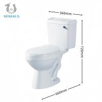 China Promotion Type Ceramic Two Piece Toilet Bowl Siphonic Round Shape for sale