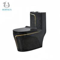 China Vortex Flushing Square One Piece Toilet Bowl Dual Flush S Trap Colored Ceramic for sale