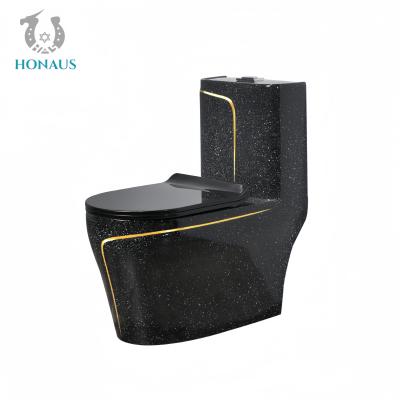China Vortex Flushing Square One Piece Toilet Bowl Dual Flush S Trap Colored Ceramic for sale