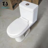 China Ceramic One Piece Toilet Bowl 390x390x450mm 250mm Floor Mounted Dual Flush for sale
