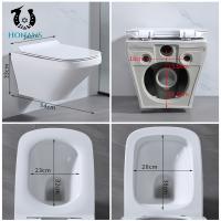 China Dual Flush Wall Hung Toilet Bowl Concealed Cistern P Trap 180mm 540x330x340mm for sale