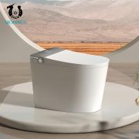 China Smart Intelligent Toilet Seat Warmer with Auto Flush S Trap 200mm Premium Ceramic White Grey for sale