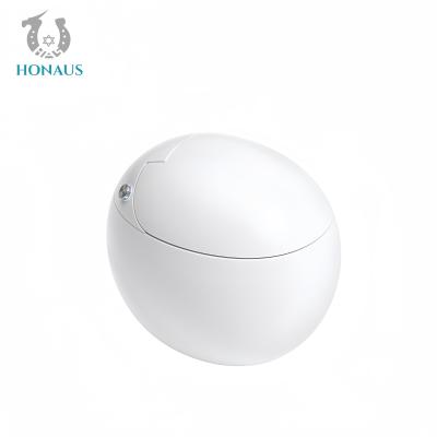 China Egg Shape Smart Intelligent Toilet Digital Display Ceramic 550x500x600mm S-Trap Siphonic Jet Flushing for sale