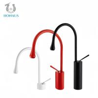 China Gravity Die Casting Brass Wash Basin Faucet European Style Deck Mounted Hot Cold Water for sale