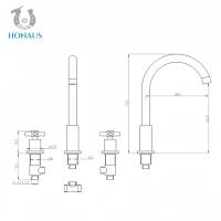 China Classic Wash Basin Faucet Mixer Honeycomb Aerator 2KG Full Brass Hot Cold Water for sale