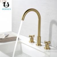 China Classic Wash Basin Faucet Mixer Honeycomb Aerator 2KG Full Brass Hot Cold Water for sale