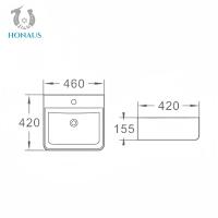 China Small Bathroom Countertop Basin Anti Scratch Ceramic Multi Sizes White for sale