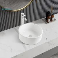 China Mini Bathroom Countertop Basin Art Multi Shape Hotel 160mm Deep Anti Stain for sale