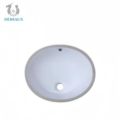 China Round Ceramic Inset Basin White Nano Glaze 500x410x210mm for Hotel Bathroom for sale