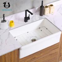 China Anti Scratch Bathroom Inset Basin Kitchen Single Dual Sinks Ceramic White Multi Function for sale