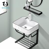 China Small Size Bathroom Wall Hung Bain Reinforced Shelf Strong Ceramic Square Modern for sale