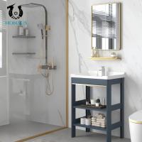 China Mini Size Bathroom Wall Hung Bain Pedestal Ceramic Shelf Square Simple Hotel for sale