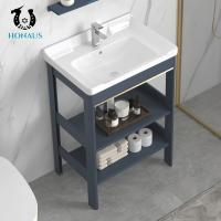 China Mini Size Bathroom Wall Hung Bain Pedestal Ceramic Shelf Square Simple Hotel for sale