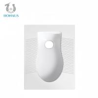 China 560x420x155mm Ceramic Squatting Pan 415mm Pit Distance No S Bend Small Bathroom Toilet for sale