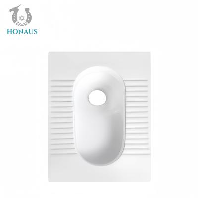 China 550x430x190mm Ceramic Squatting Pan Toilet No S Bend Modern Anti Stain White for sale