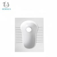 China 530x430x190/230mm Ceramic Squatting Pan Toilet Anti Slip Without S Bend for sale