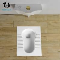 China 530x430x190/230mm Ceramic Squatting Pan Toilet Anti Slip Without S Bend for sale