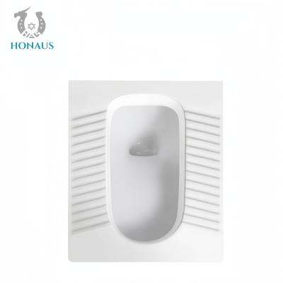 China Premium Ceramic Squatting Pan Toilet 530x430mm OEM Customizable Accessories Included for sale