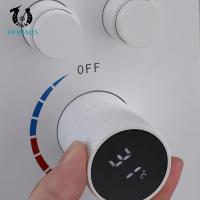 China Chrome Concealed Valve Showers Digital Display Two Outlets Multi Modes Spray Brass Body for sale