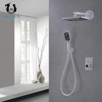 China Chrome Concealed Valve Showers Digital Display Two Outlets Multi Modes Spray Brass Body for sale
