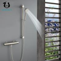 China Wall Mounted Exposed Shower Set 304 Stainless Steel Thermostatic Two Outlets 0-90C for sale