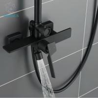 China White Exposed Valve Showers Brass Triple Handles Elegant Design for sale