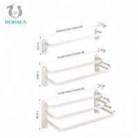 China Euro Bathroom Shower Accessories Three Pieces Towel Rack Electroplated Aluminum Alloy 24H Salt Spray Test for sale