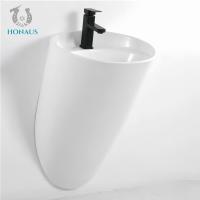 China Art Design Bathroom Wall Hung Bain Strong Ceramic Round High Level Hotel White for sale