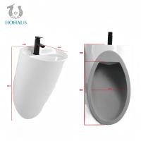 China Art Design Bathroom Wall Hung Bain Strong Ceramic Round High Level Hotel White for sale