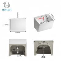 China Trapezoid Bathroom Wall Hung Bain Ceramic White Thin Edge Single Hole 20L Capacity for sale