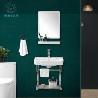 China Small Bathroom Wall Hung Bain Shelf Mirror Available High Quality Ceramic Practical for sale
