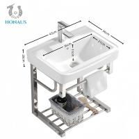 China Small Bathroom Wall Hung Bain Shelf Mirror Available High Quality Ceramic Practical for sale