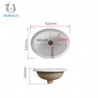 China Round Under Mounted Bathroom Inset Basin White Customizable Size High Quality Hotel for sale