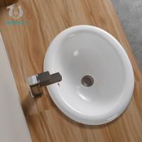 China Round Under Mounted Bathroom Inset Basin White Customizable Size High Quality Hotel for sale