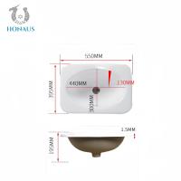 China Elegant Bathroom Inset Basin Hotel Apartment High Temp Burned Ceramic White for sale