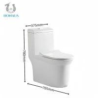 China Self Clean Ceramic One Piece Toilet Bowl 780x375x705mm S Trap Siphonic Jet Dual Flush for sale