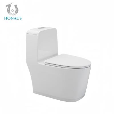 China Square Ceramic One Piece Toilet Bowl S Trap 300mm Dual Flush 3.5-4L Floor Mounted for sale
