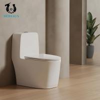 China Square Ceramic One Piece Toilet Bowl S Trap 300mm Dual Flush 3.5-4L Floor Mounted for sale