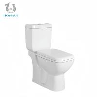 China Hotel Bathroom Two Piece Toilet Bowl 820x370x670mm P Trap S Trap Ceramic White for sale