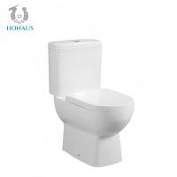 China HAS Floor Mounted Two Piece Toilet Bowl 760x300x600mm Dual Flush Ceramic White for sale