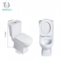 China HAS Floor Mounted Two Piece Toilet Bowl 760x300x600mm Dual Flush Ceramic White for sale